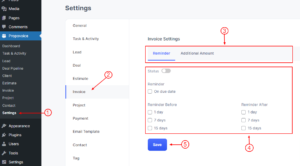 Invoice Setting - Propovoice CRM
