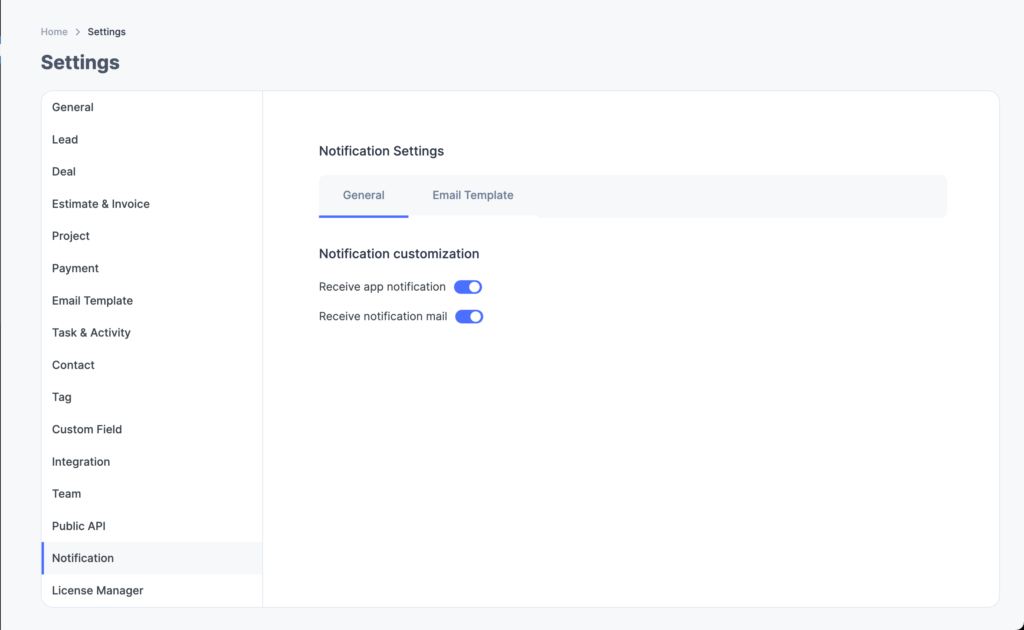 Notification - Propovoice CRM