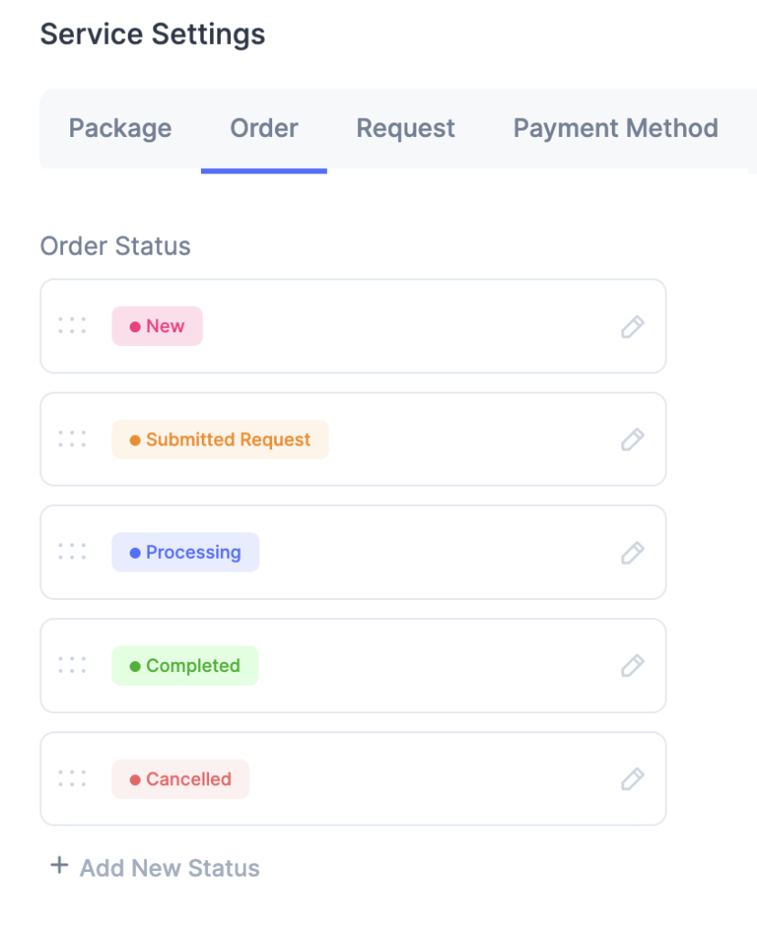 Service Settings - Propovoice CRM