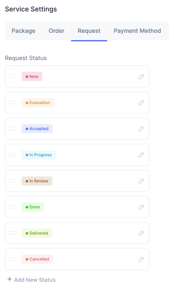 Service Settings - Propovoice CRM